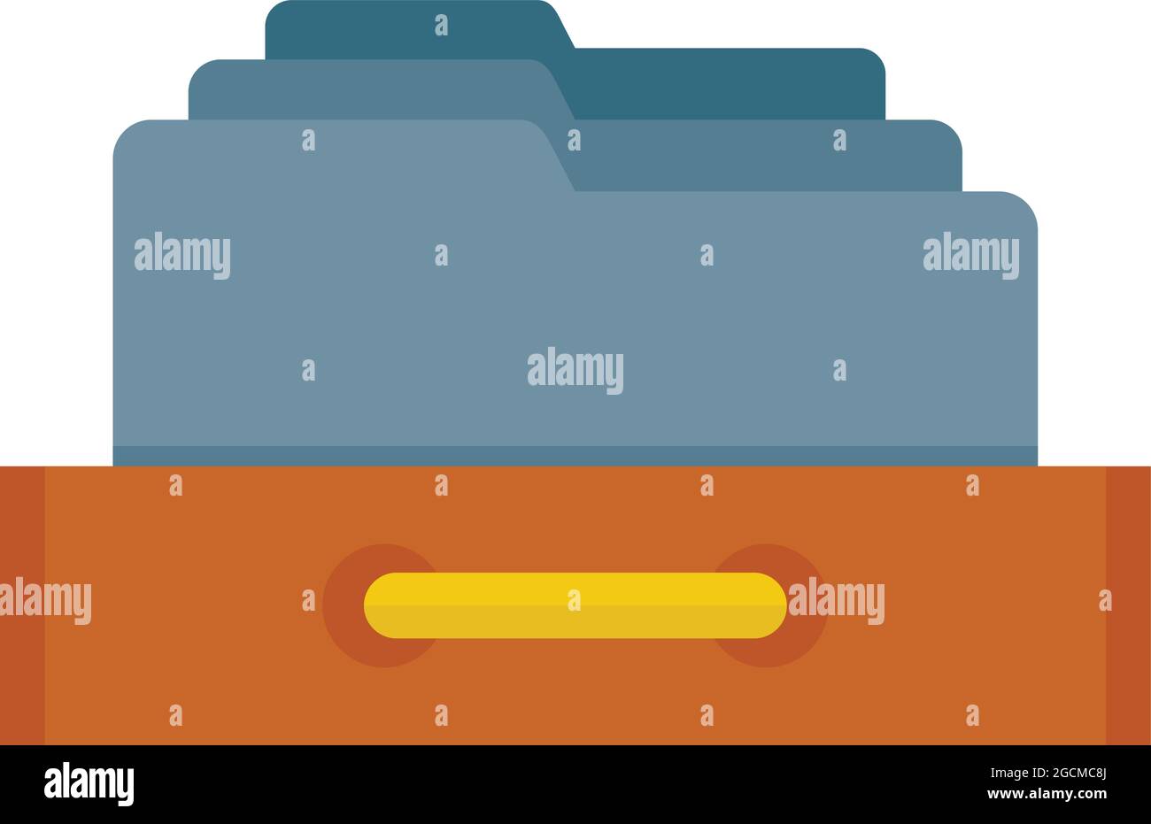 Storage office folders icon. Flat illustration of storage office ...