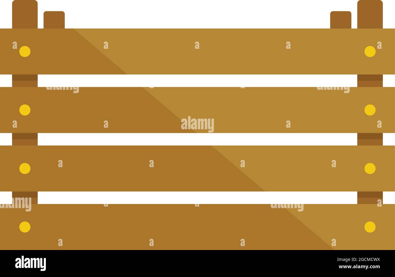 Storage wood box icon. Flat illustration of storage wood box vector ...