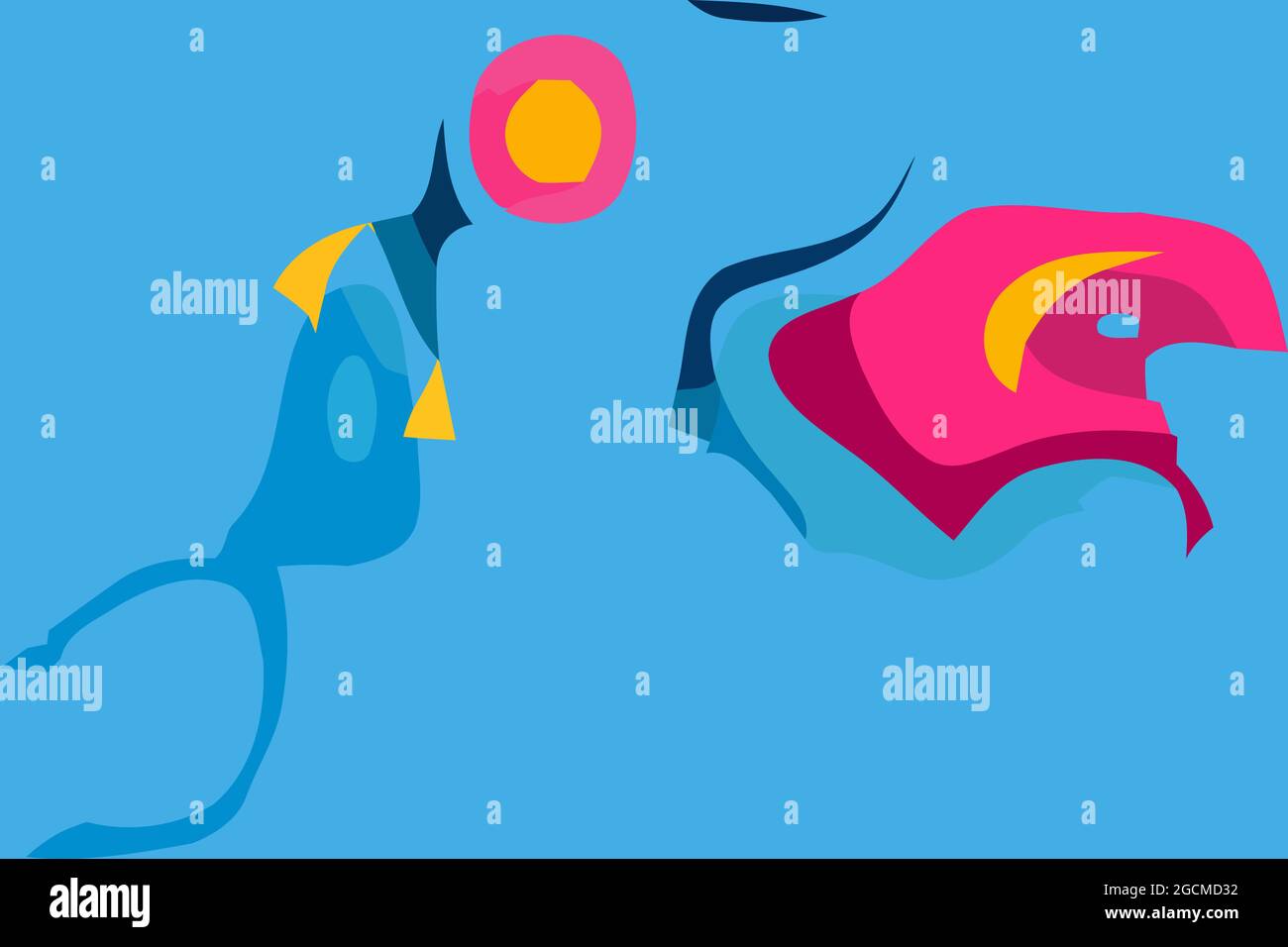 Blue dynamic background. Abstract vector.Digital curve design. 2D ...