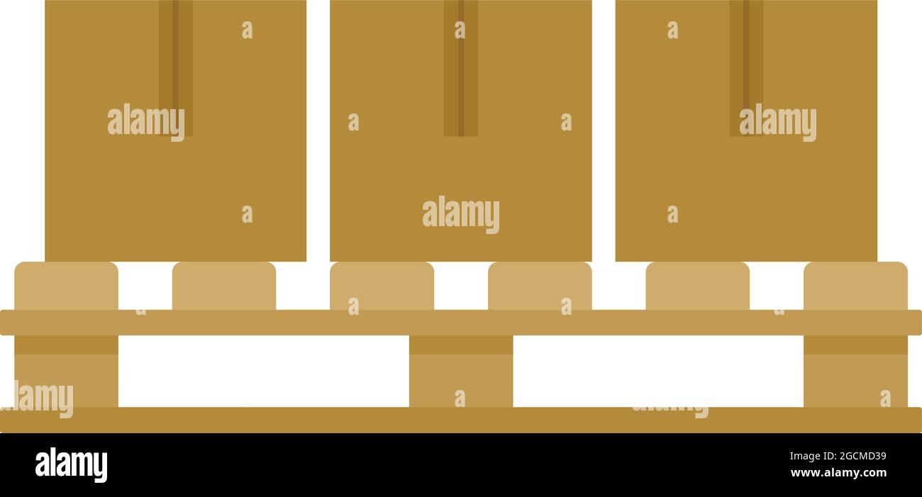 Storage parcel pallet icon. Flat illustration of storage parcel pallet ...