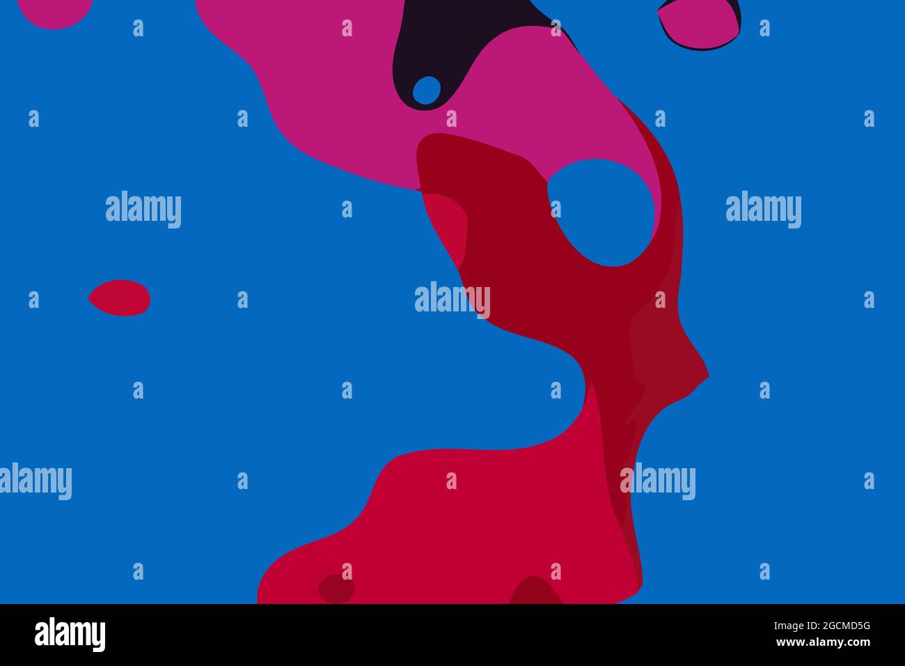Blue and red dynamic background. Abstract vector.Digital curve design ...