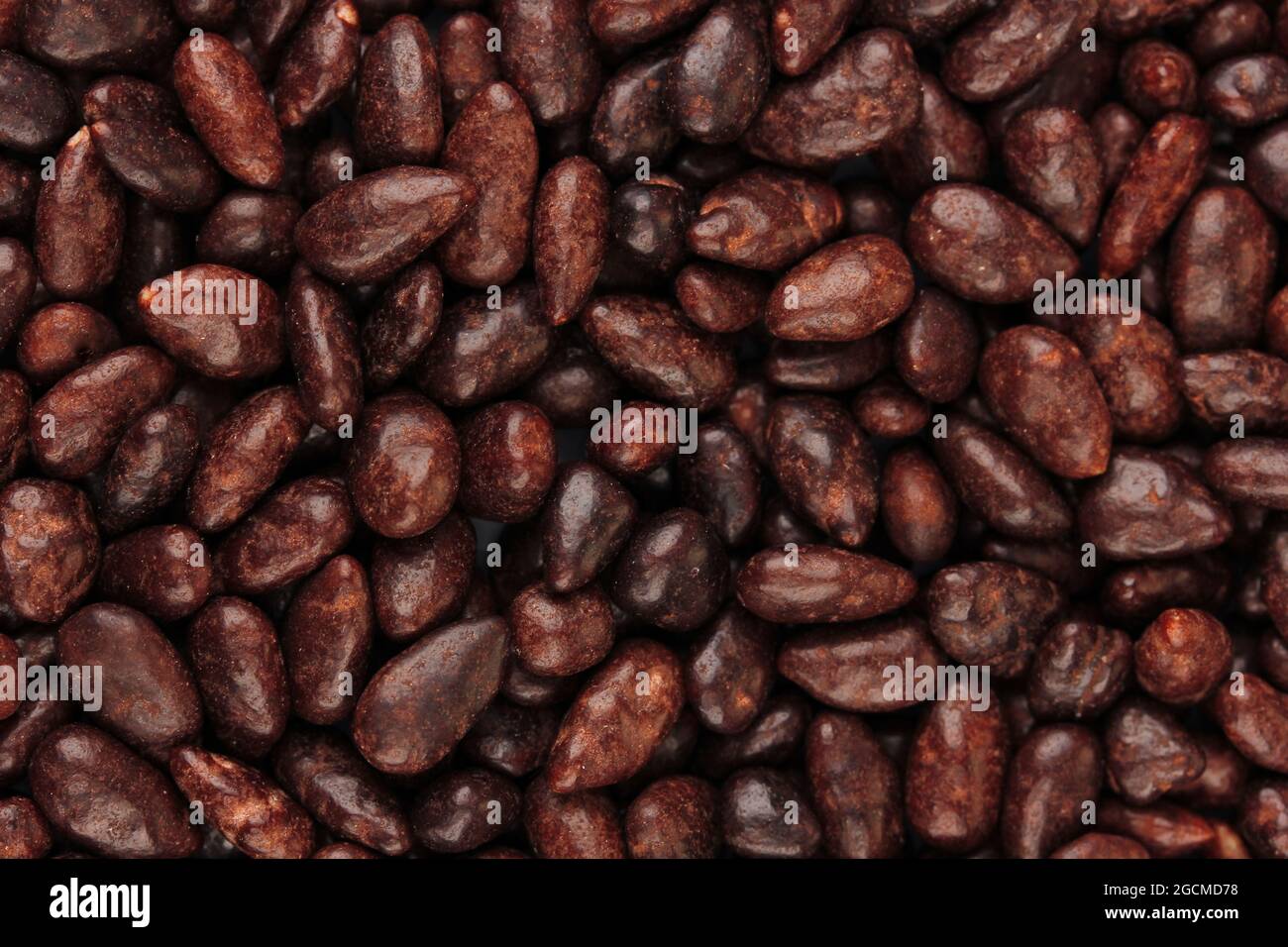 Sunflower grains in chocolate, close up Stock Photo - Alamy