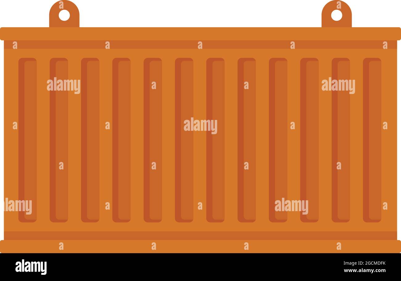 Storage cargo box icon. Flat illustration of storage cargo box vector ...
