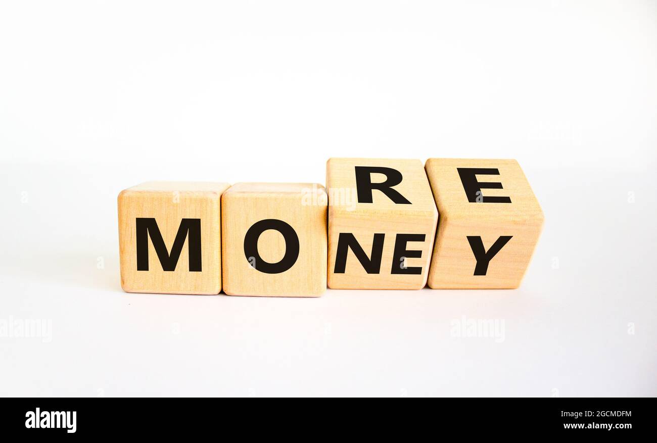 More money symbol. Turned wooden cubes and changed the word 'More' to ...