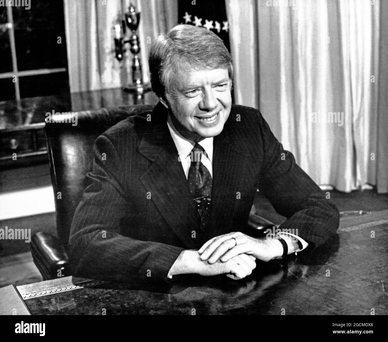 United States President Jimmy Carter is shown after delivering his ...