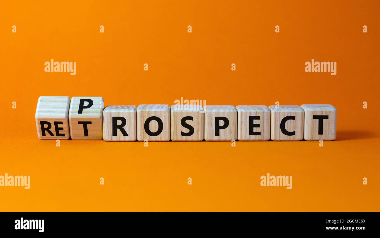 Prospect or retrospect symbol. Turned a cube and changed the word ...
