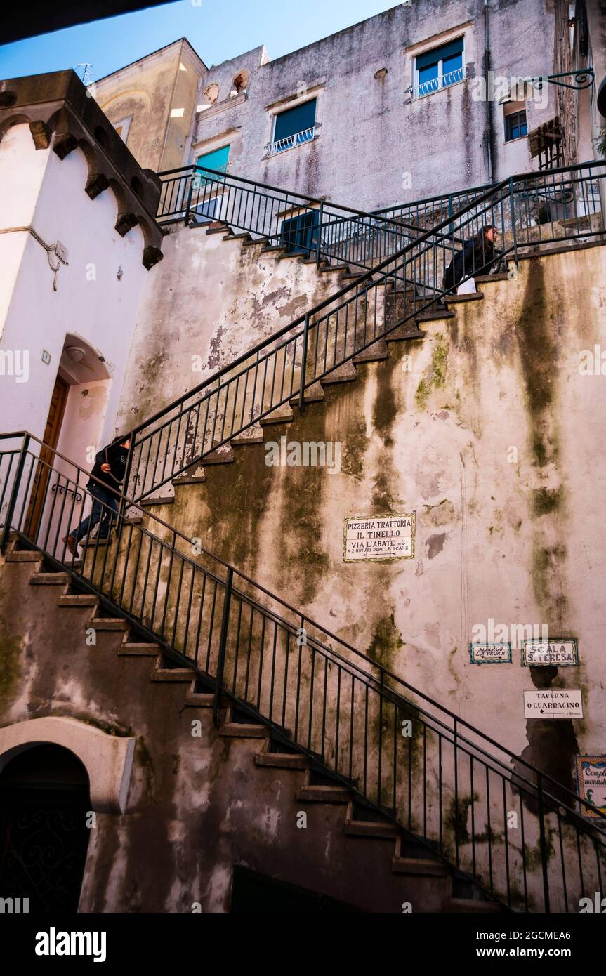 Exterior stairway on the Italian island of Capri Stock Photo - Alamy