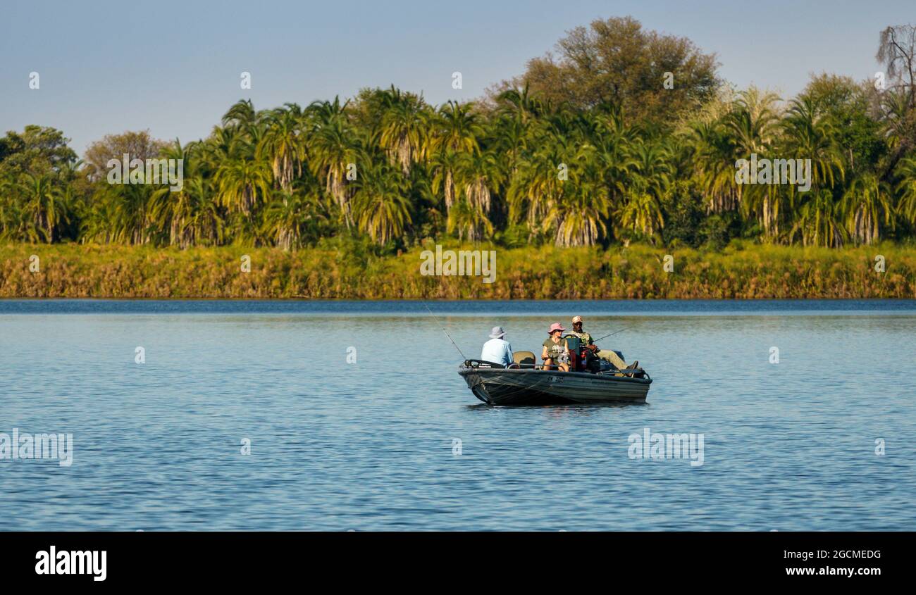 Fishing at Guma Lagoon Okavango Delta Botswana Africa Stock Photo - Alamy