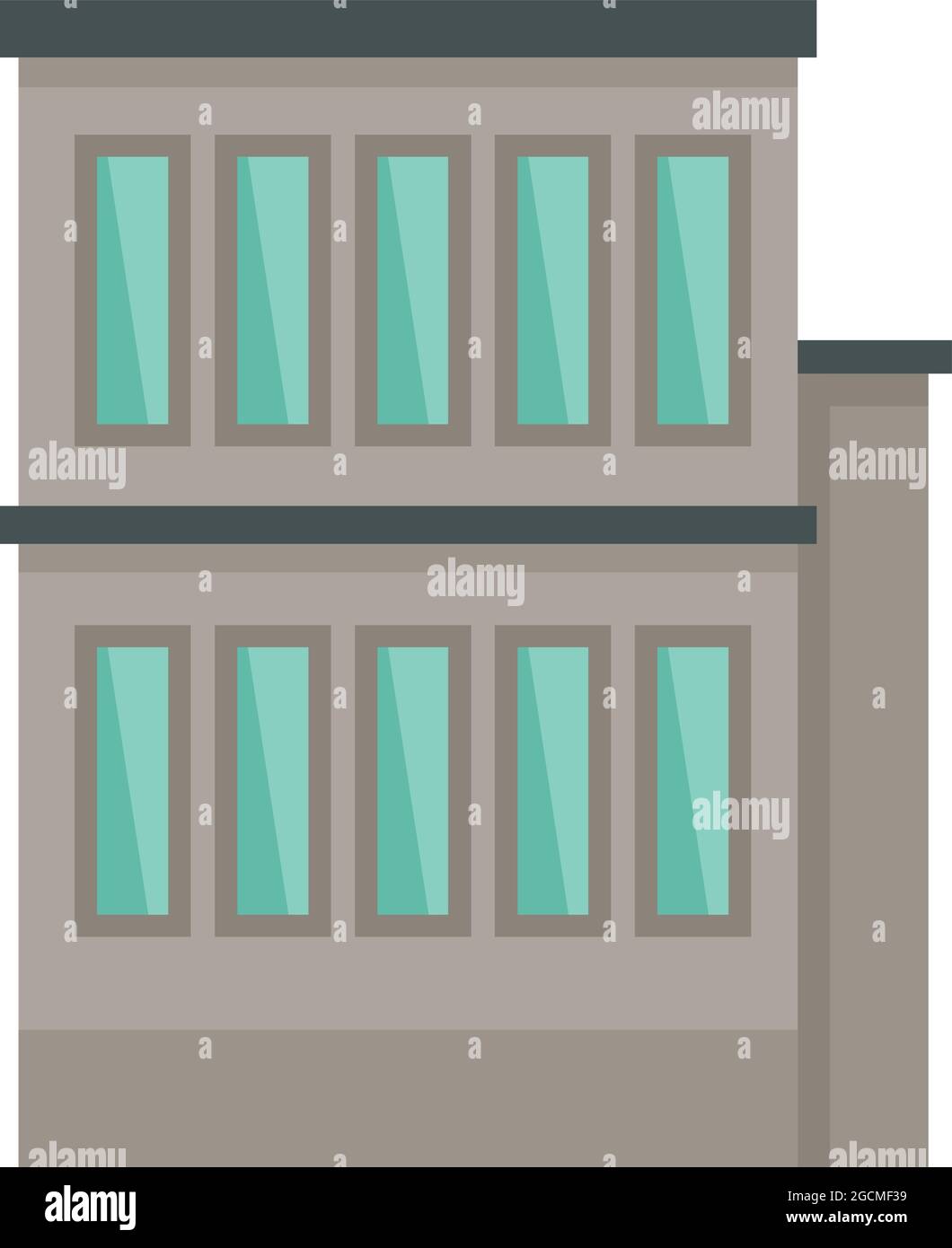 Building reconstruction icon. Flat illustration of building ...