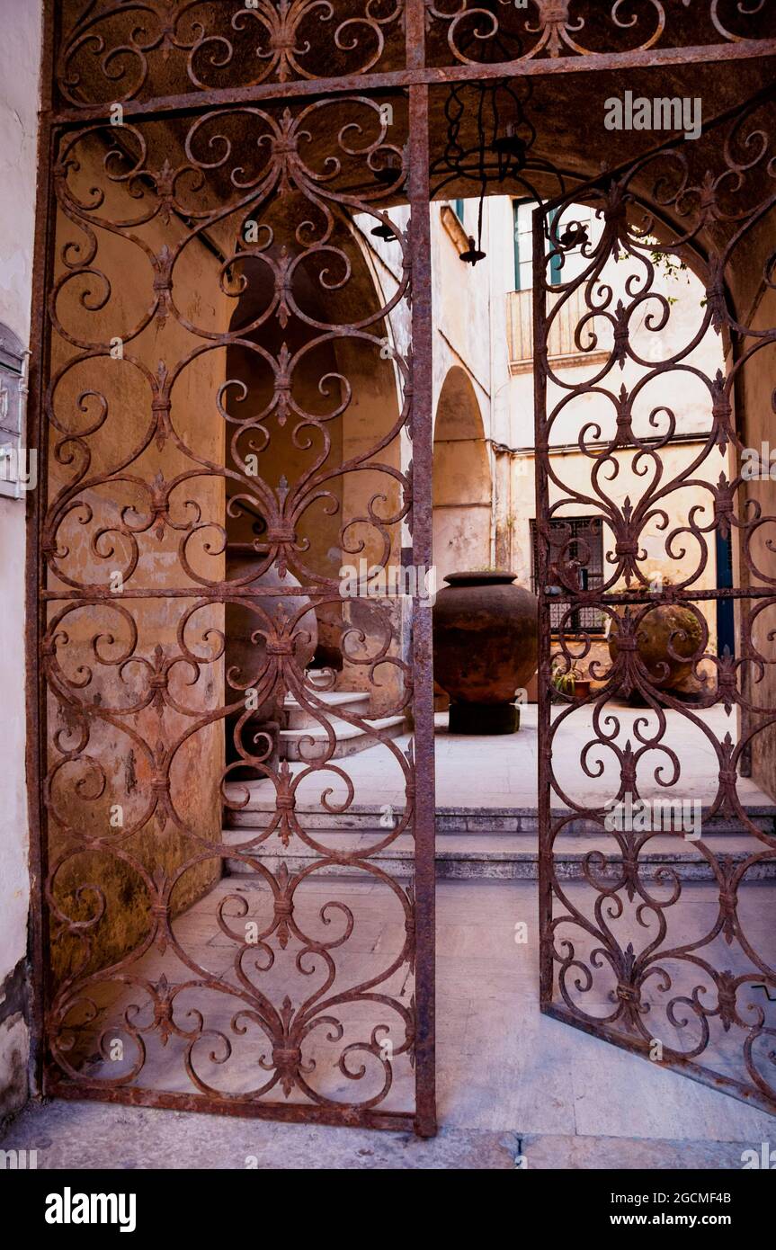 Large arched metal gate hi-res stock photography and images - Alamy