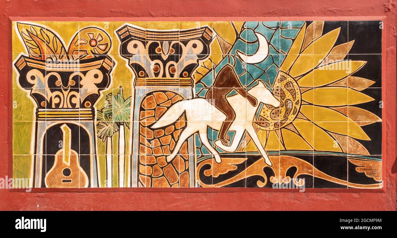 Wall mural in tile hi-res stock photography and images - Alamy