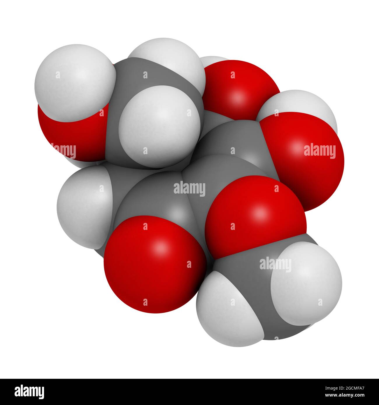 Gadusol fish sunscreen molecule. 3D rendering. Atoms are represe Stock ...