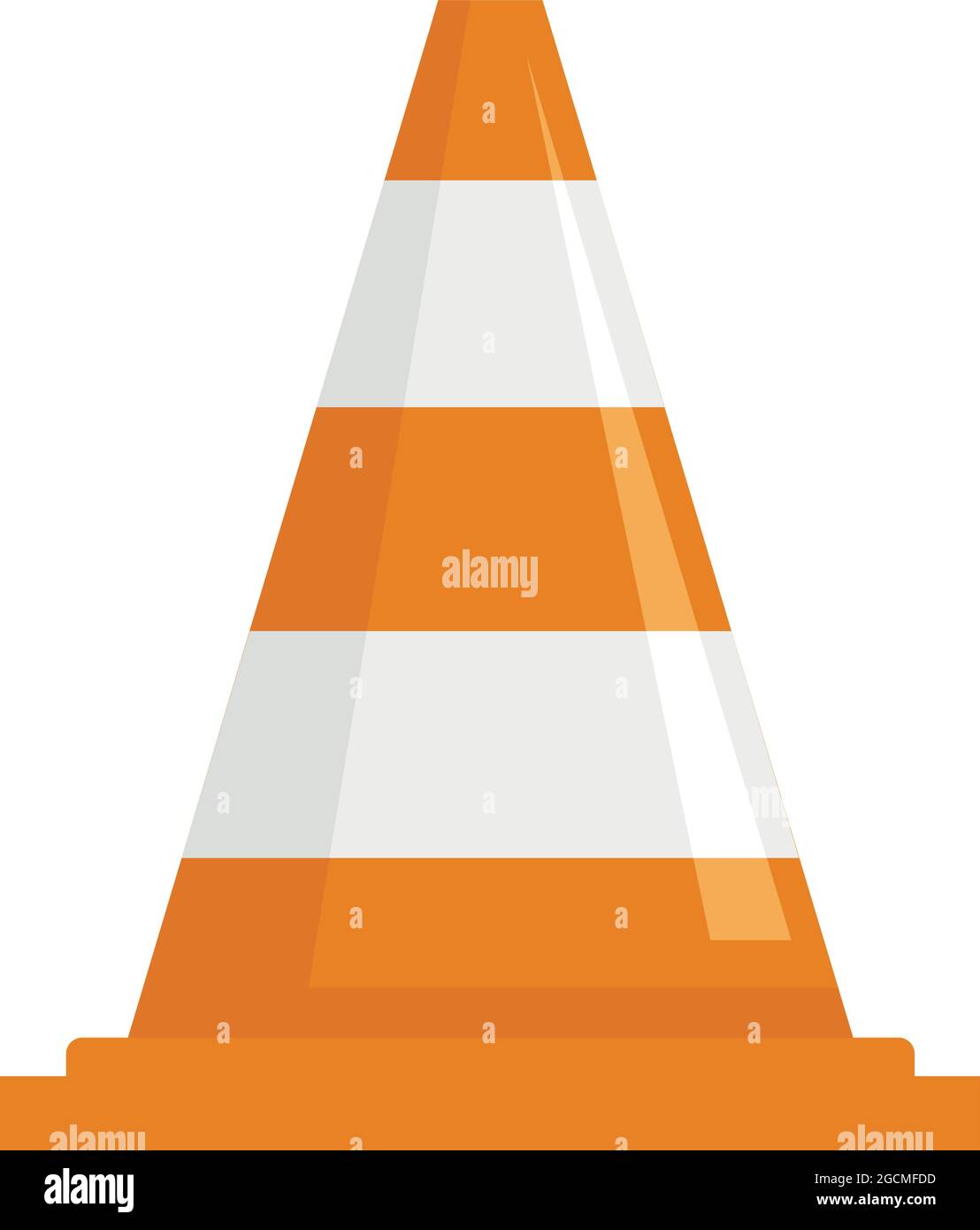 Road cone icon. Flat illustration of road cone vector icon isolated on ...