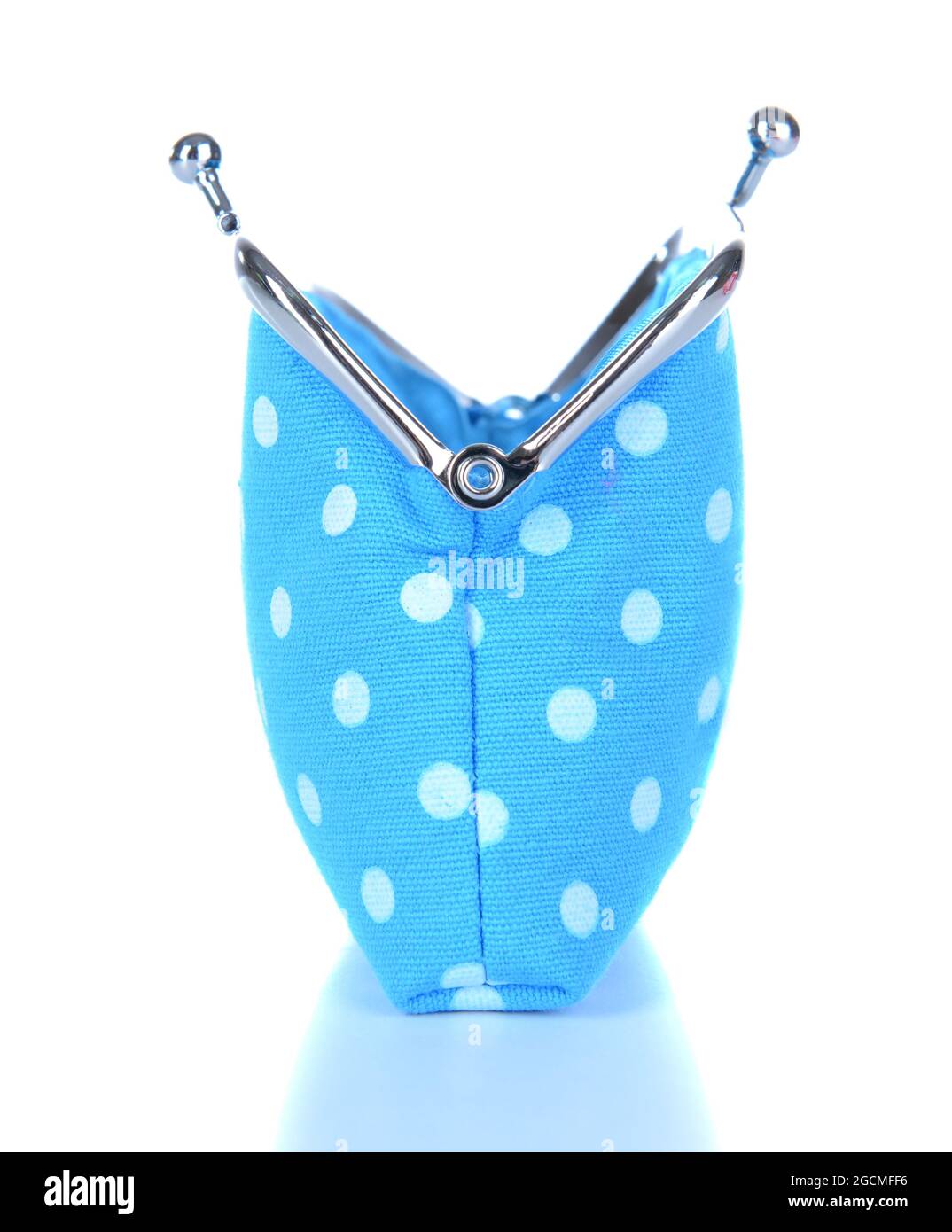 Blue purse isolated on white Stock Photo - Alamy