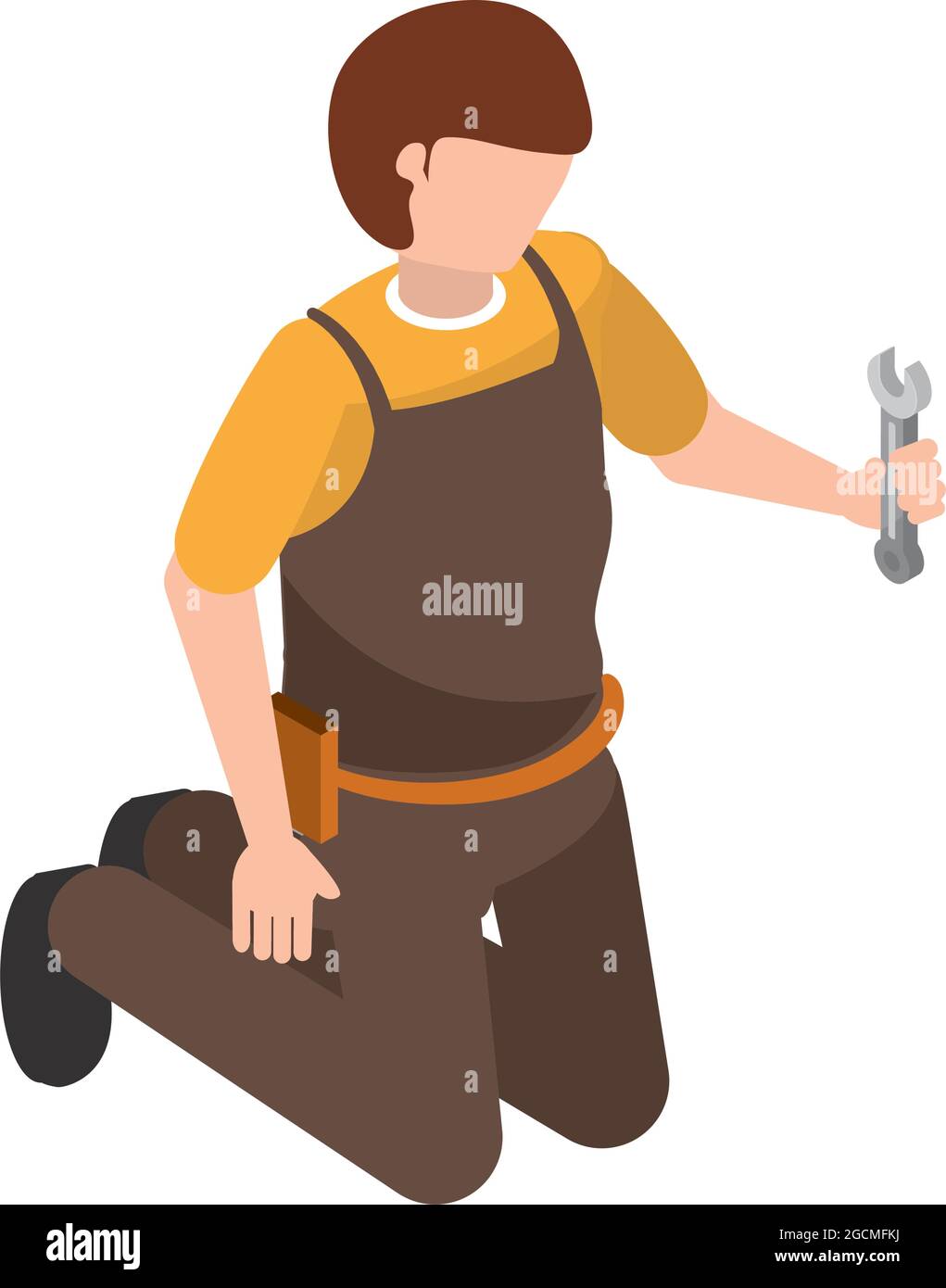 Happy male worker repair Stock Vector Images - Alamy