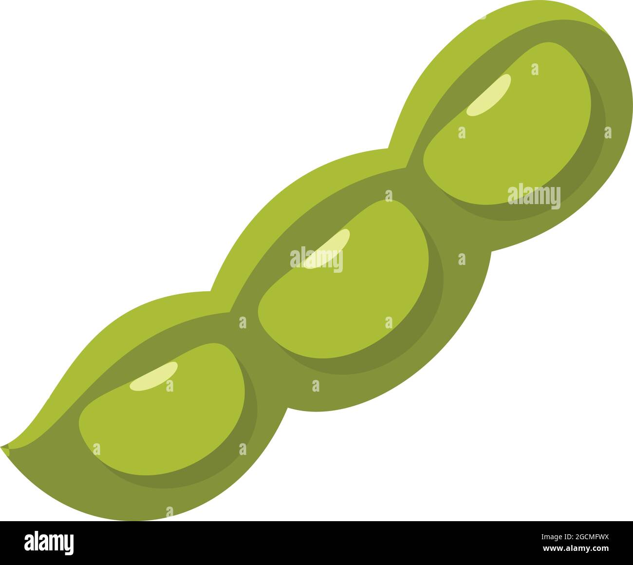 Fava kidney bean icon. Flat illustration of fava kidney bean vector ...