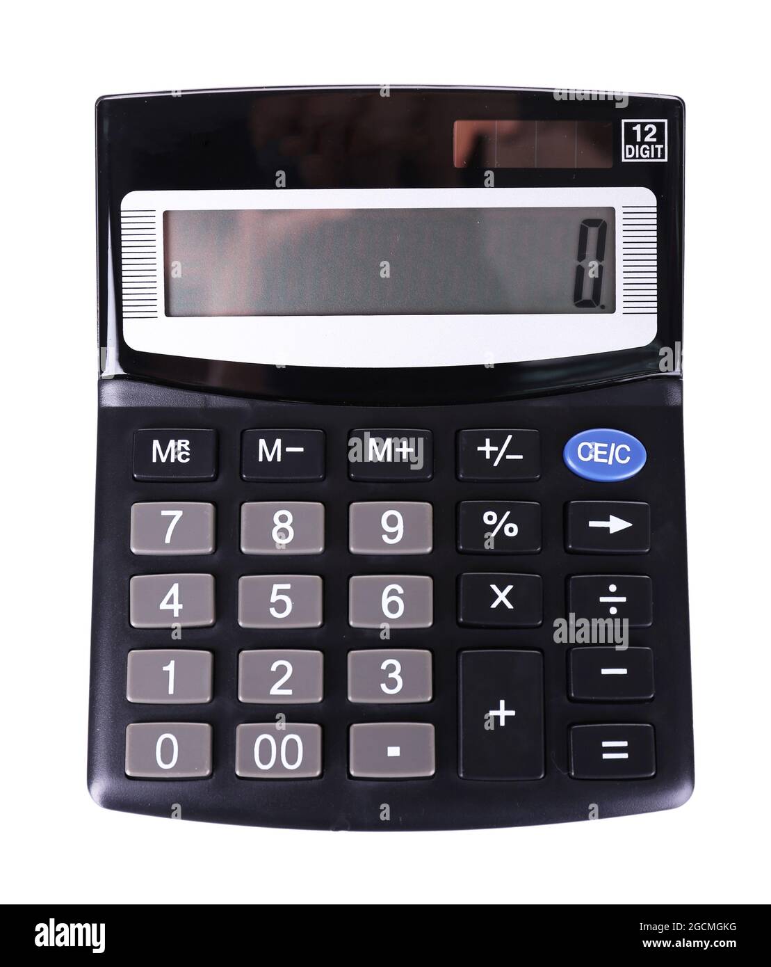 Digital calculator isolated on white Stock Photo - Alamy