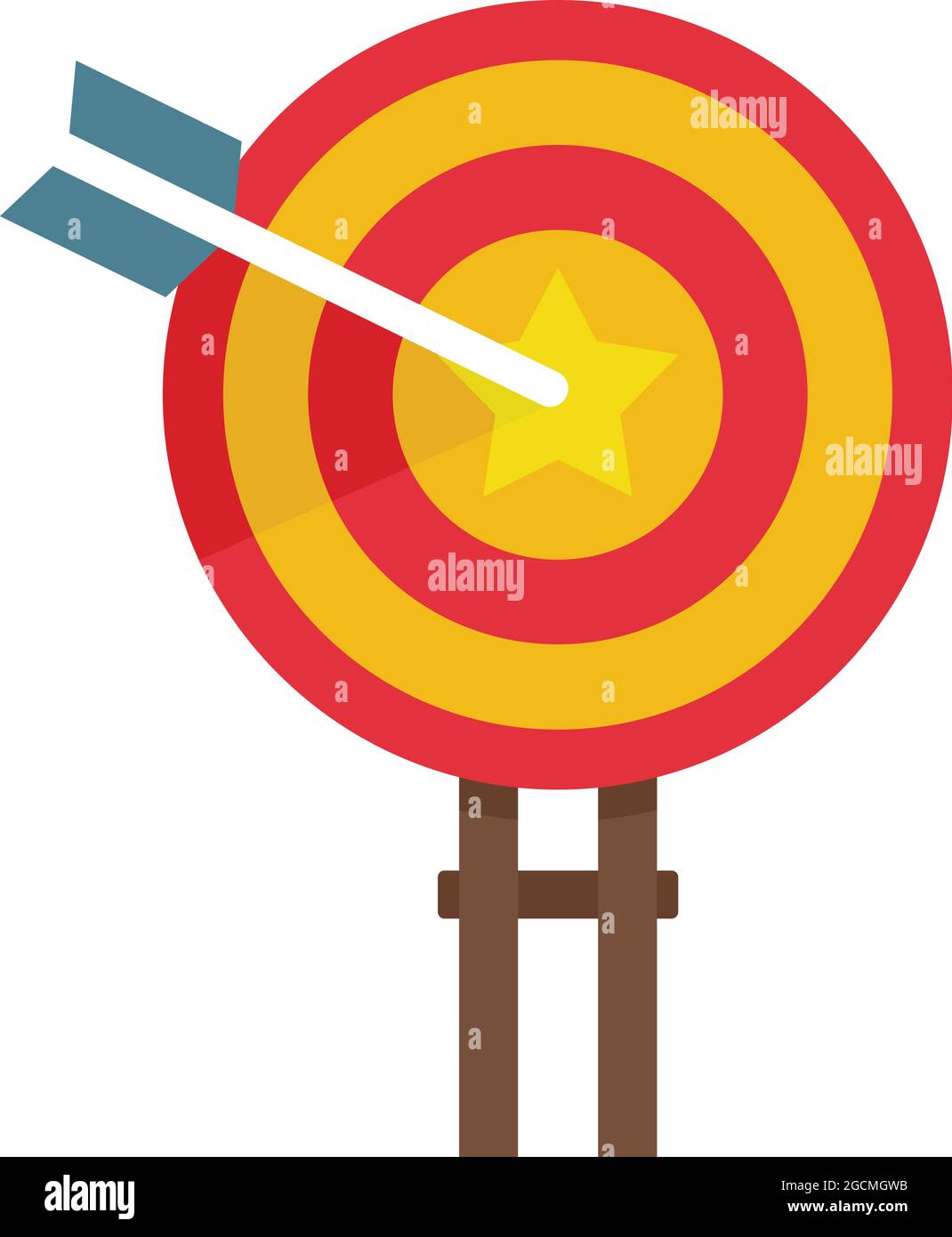 Excellence target icon. Flat illustration of excellence target vector ...