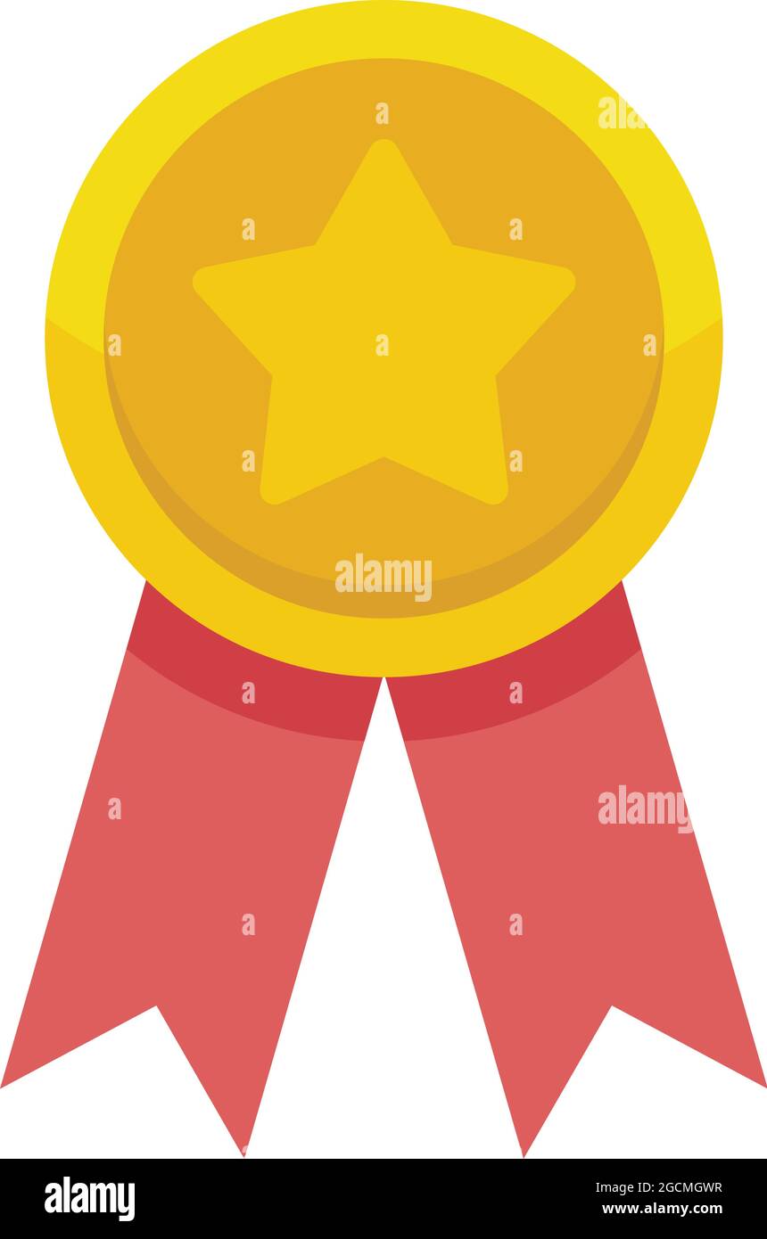 Star premium emblem icon. Flat illustration of star premium emblem ...