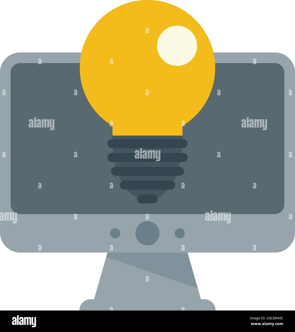 New pc innovation icon. Flat illustration of new pc innovation vector ...