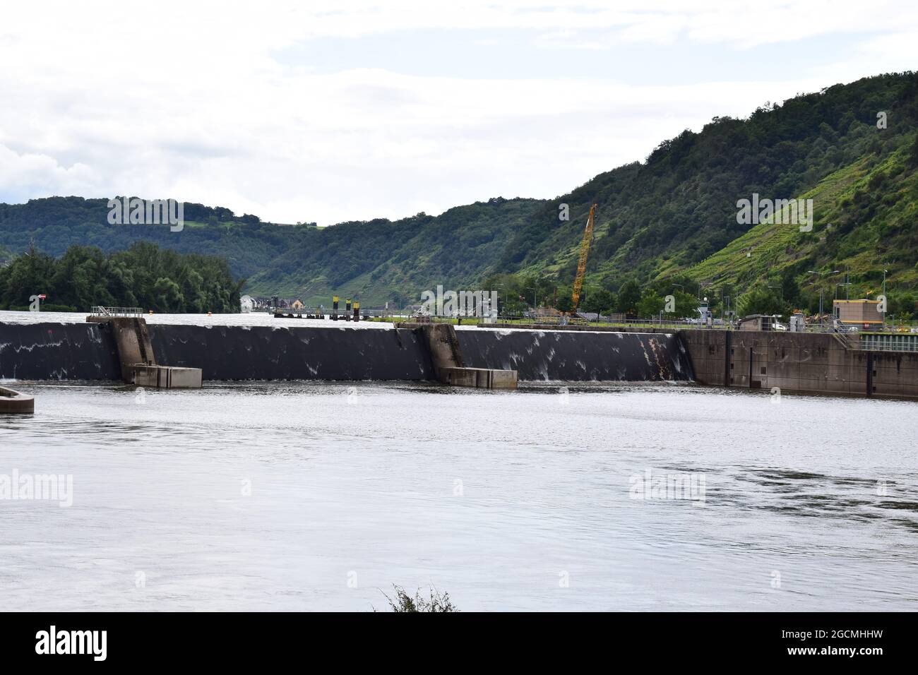 river lock Lehmen, Mosel Stock Photo - Alamy