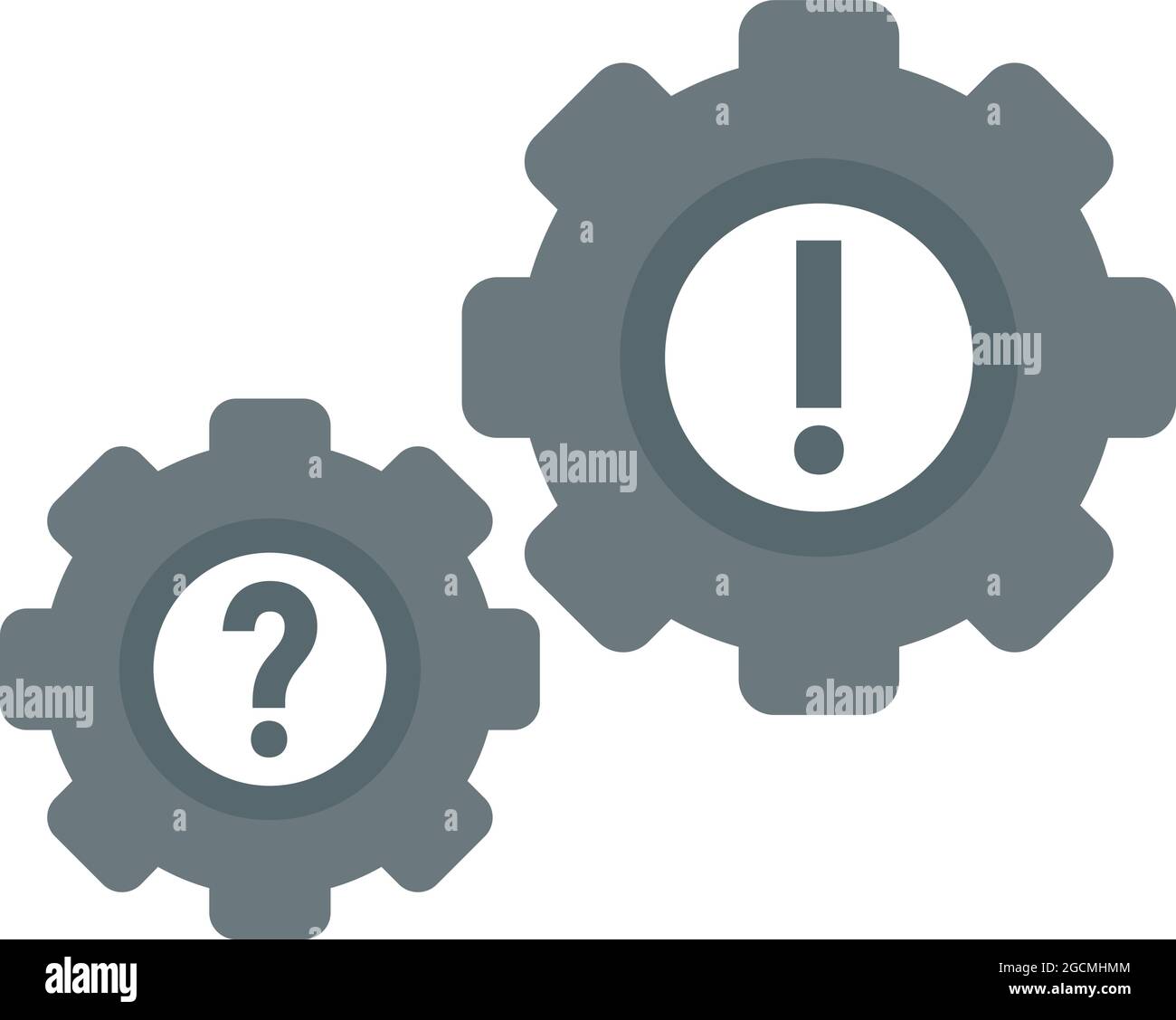 Gear system innovation icon. Flat illustration of gear system ...