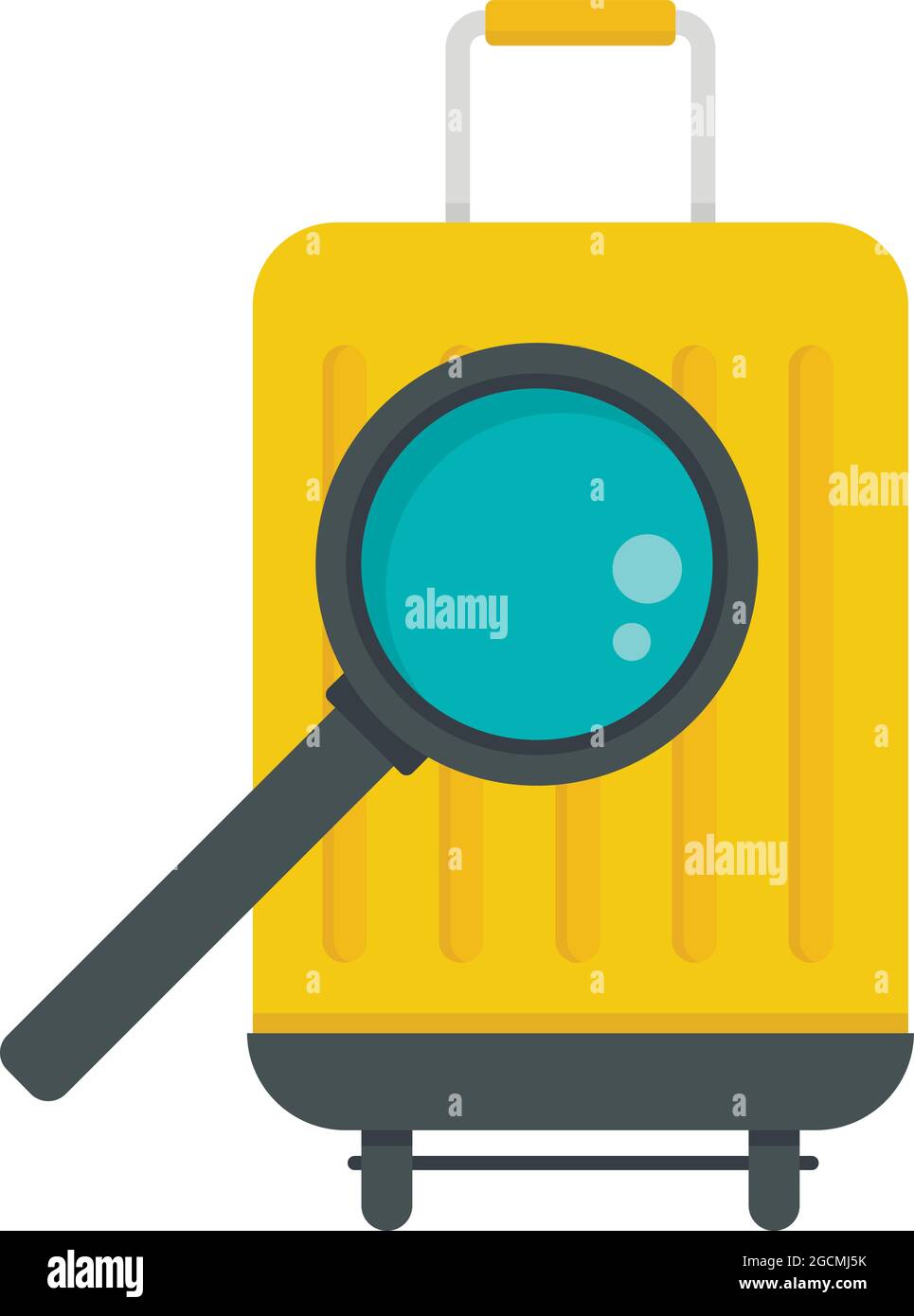 Travel bag control icon. Flat illustration of travel bag control vector ...