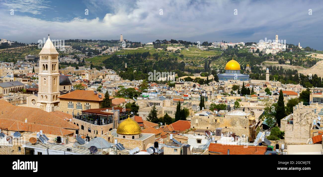 Aerial photograph old city jerusalem hi-res stock photography and ...