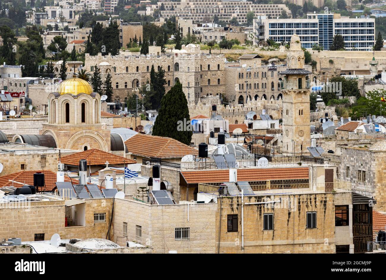 Aerial photograph old city jerusalem hi-res stock photography and ...