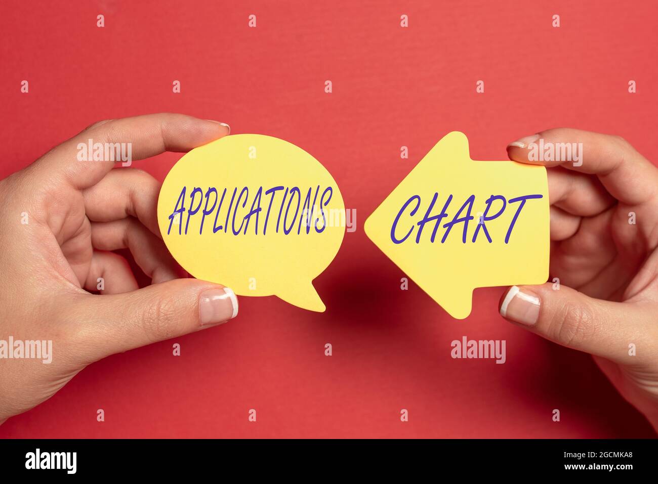 Handwriting text Applications Chart. Word Written on graph used to ...