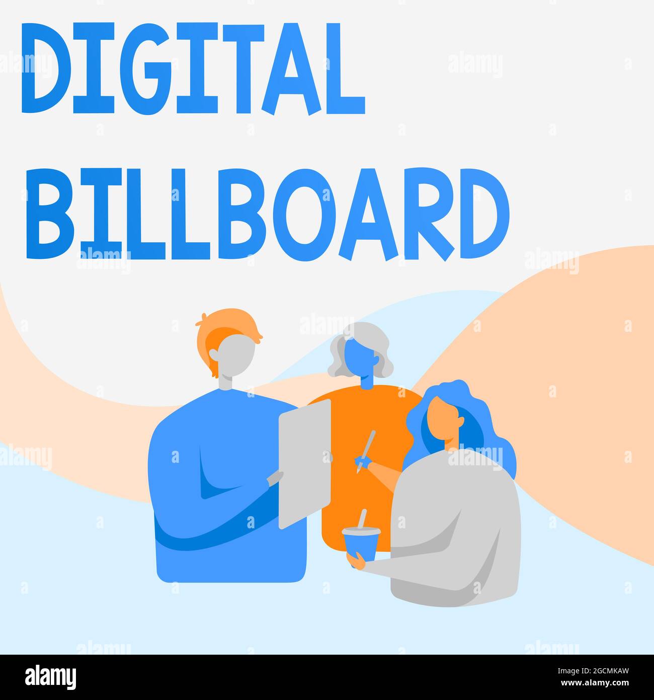 Sign displaying Digital Billboard. Internet Concept billboard that ...