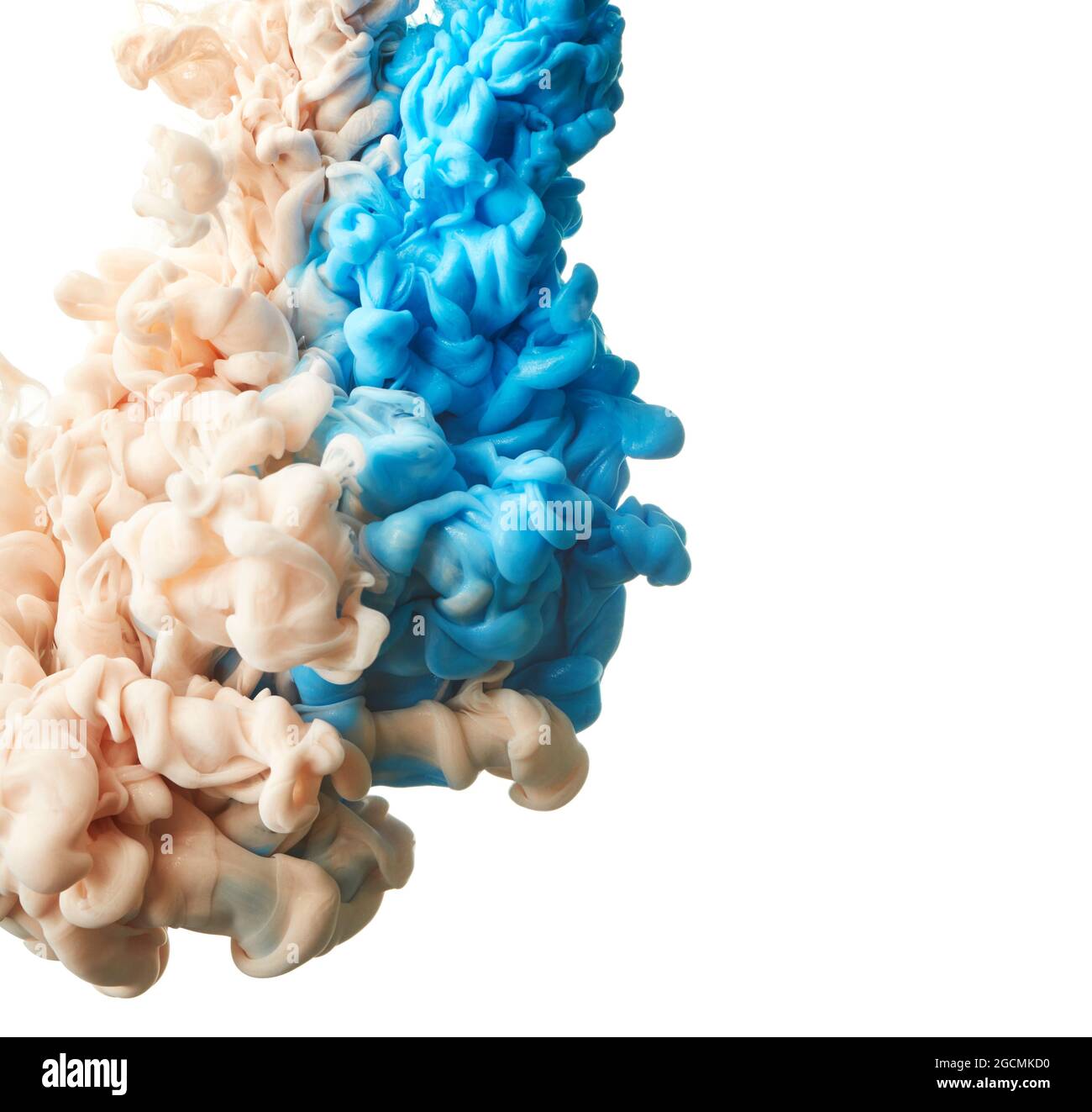 Ink drop in water isolated on white background Stock Photo - Alamy