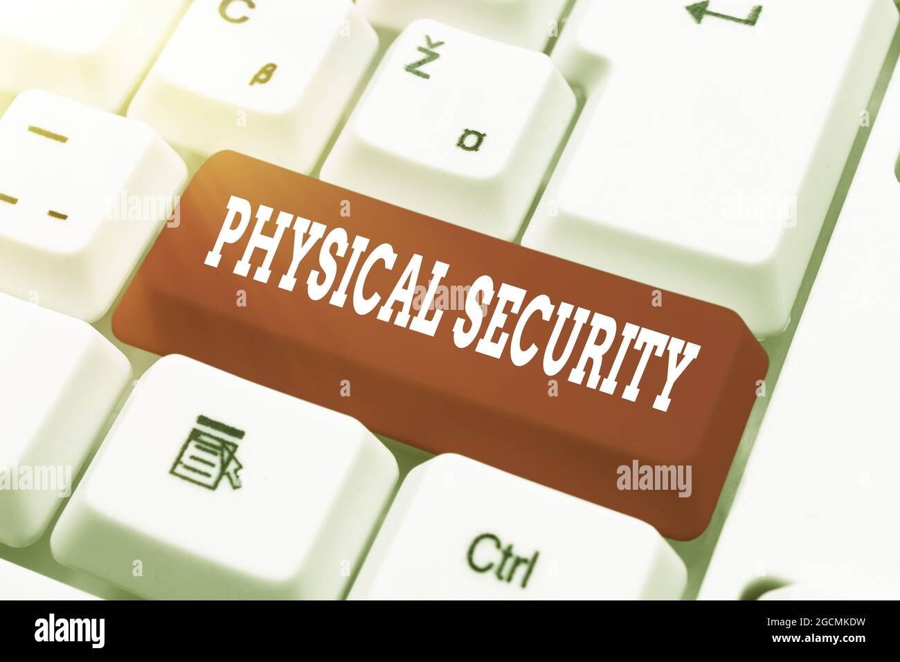 Hand writing sign Physical Security. Conceptual photo designed to deny ...
