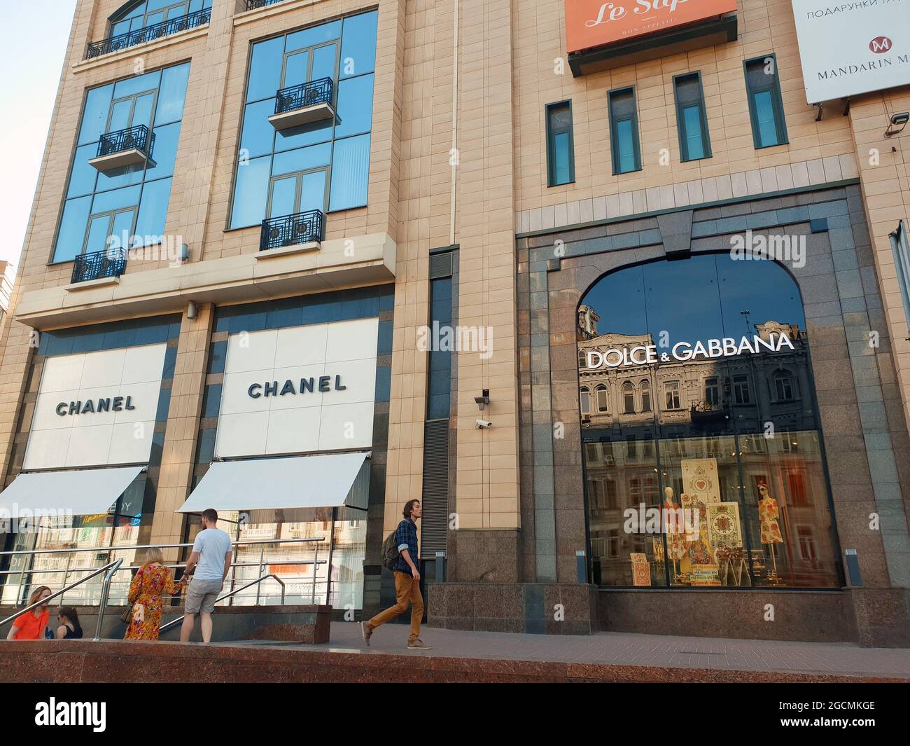 Kiev, Ukraine-May 1, 2018: People walking on street in Kiev, Ukraine ...