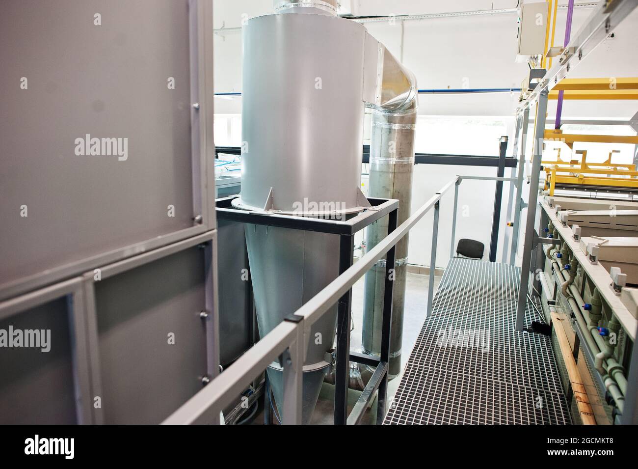 Large industrial bath for galvanizing steel metal products Stock Photo ...