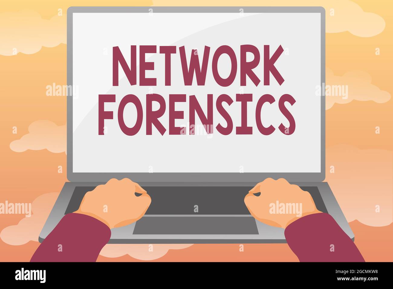 Text Caption Presenting Network Forensics Business Concept Monitoring And Analysis Of Computer