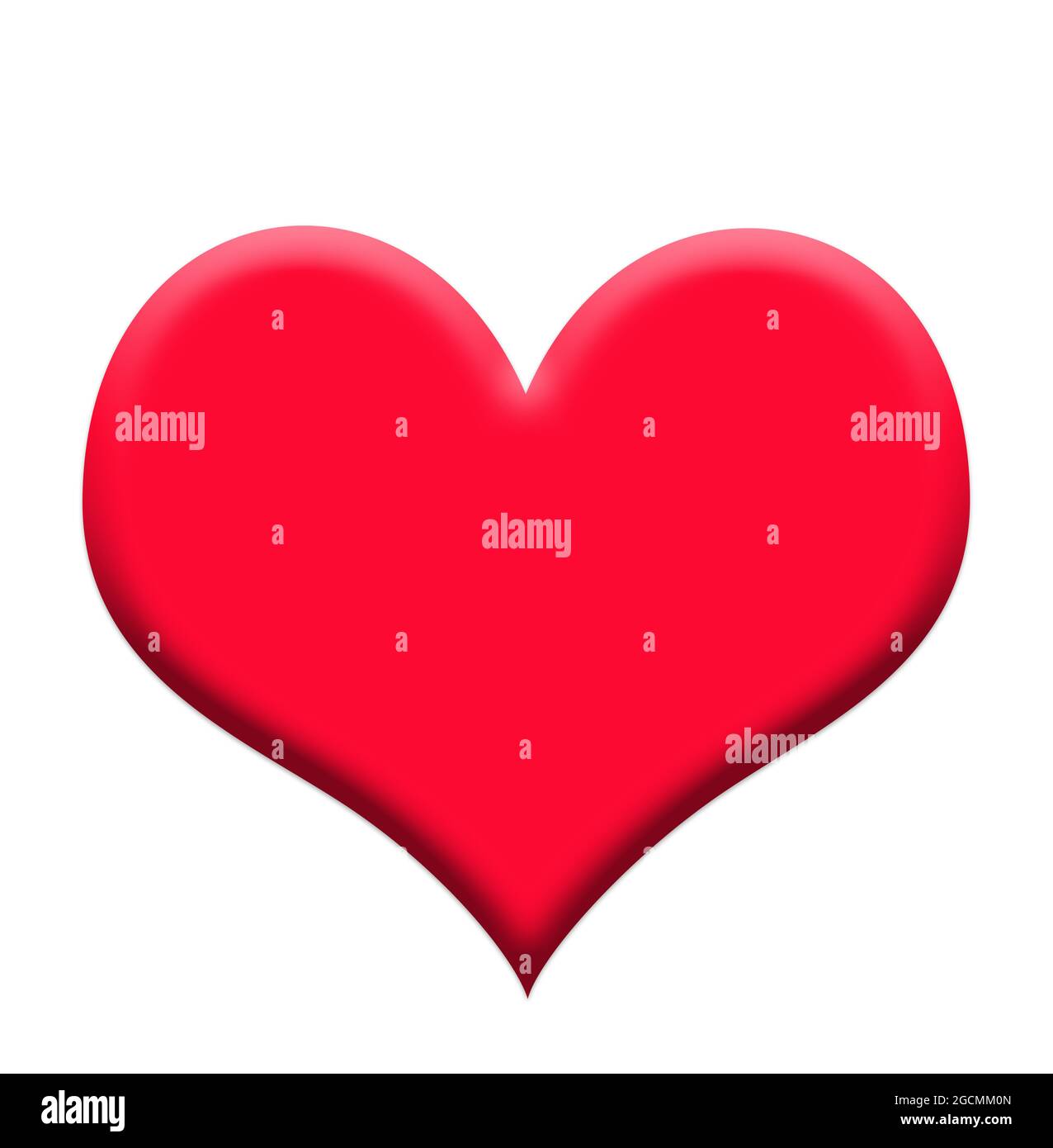 Red heart against white background, 3D illustration Stock Photo - Alamy