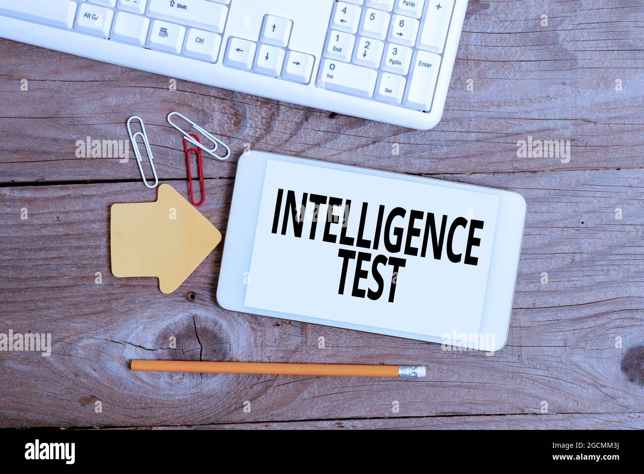 Writing displaying text Intelligence Test. Business showcase test ... Writing displaying text Intelligence Test. Business showcase test ...