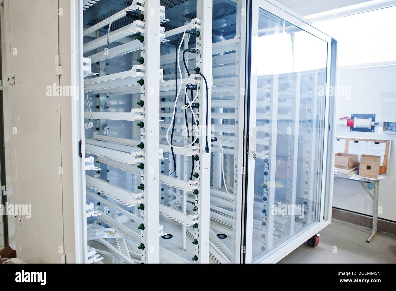 Eletric network at the enterprise, shield, wires and cable channels ...