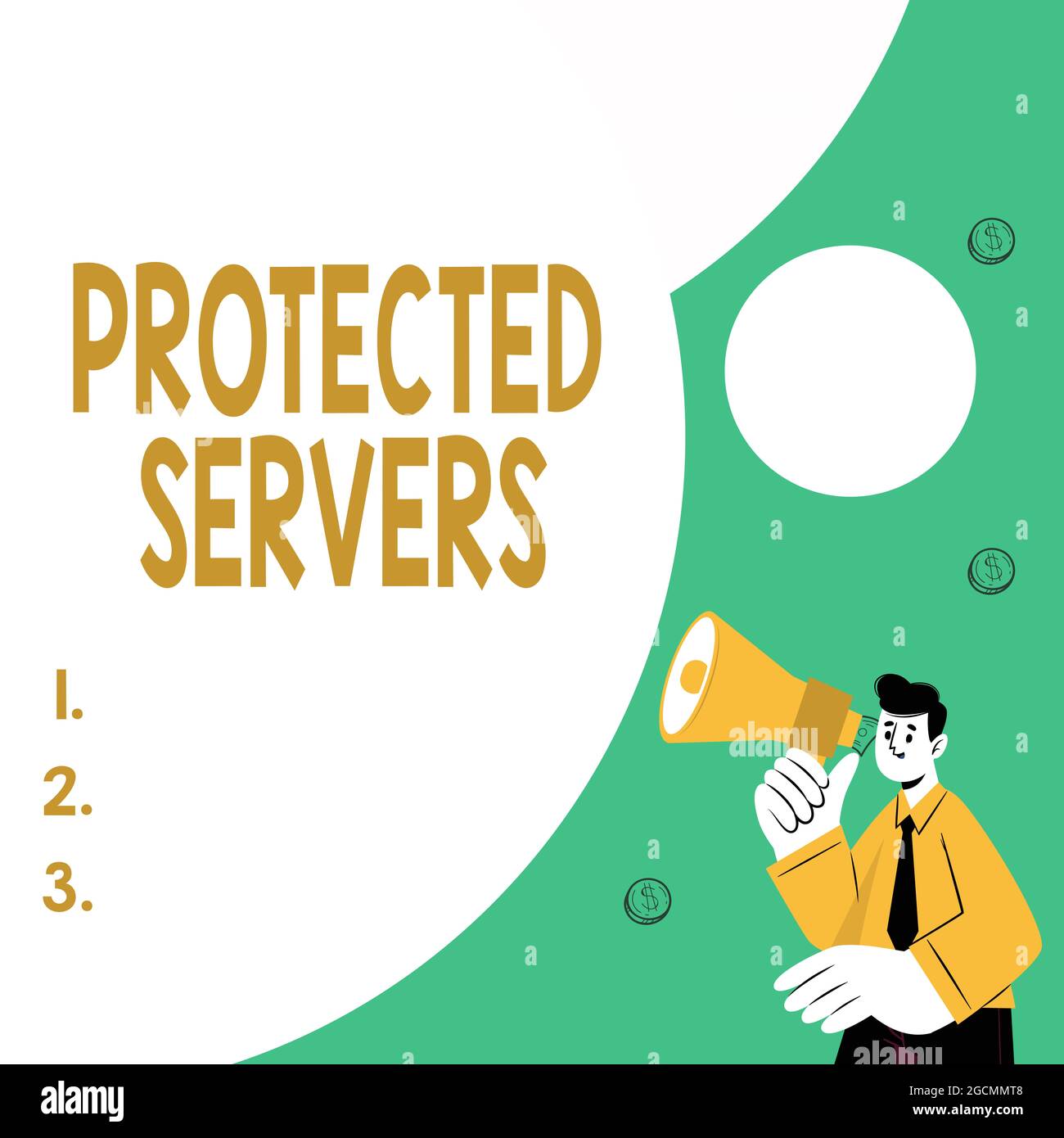 Text sign showing Protected Servers. Business overview technology for ...