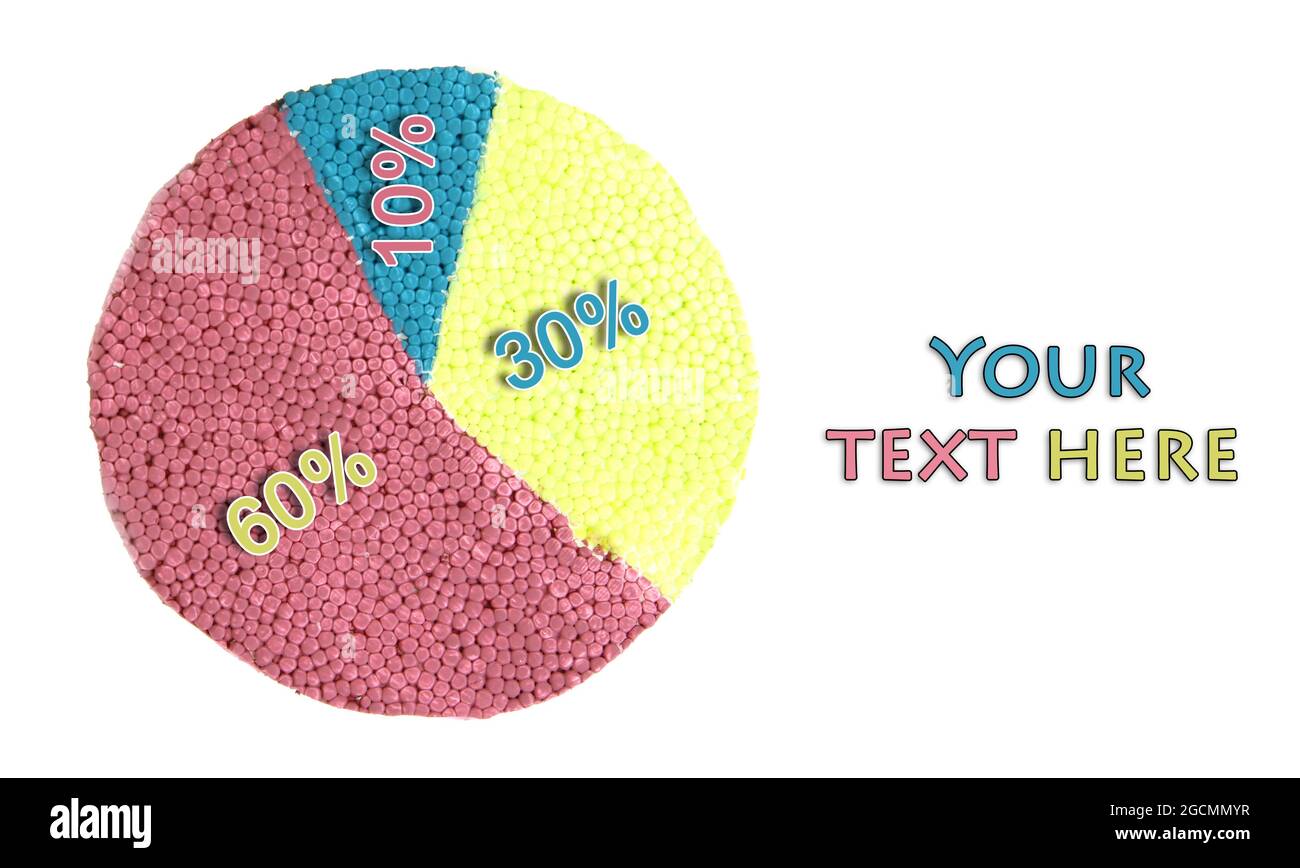 Colorful chart isolated on white Stock Photo - Alamy