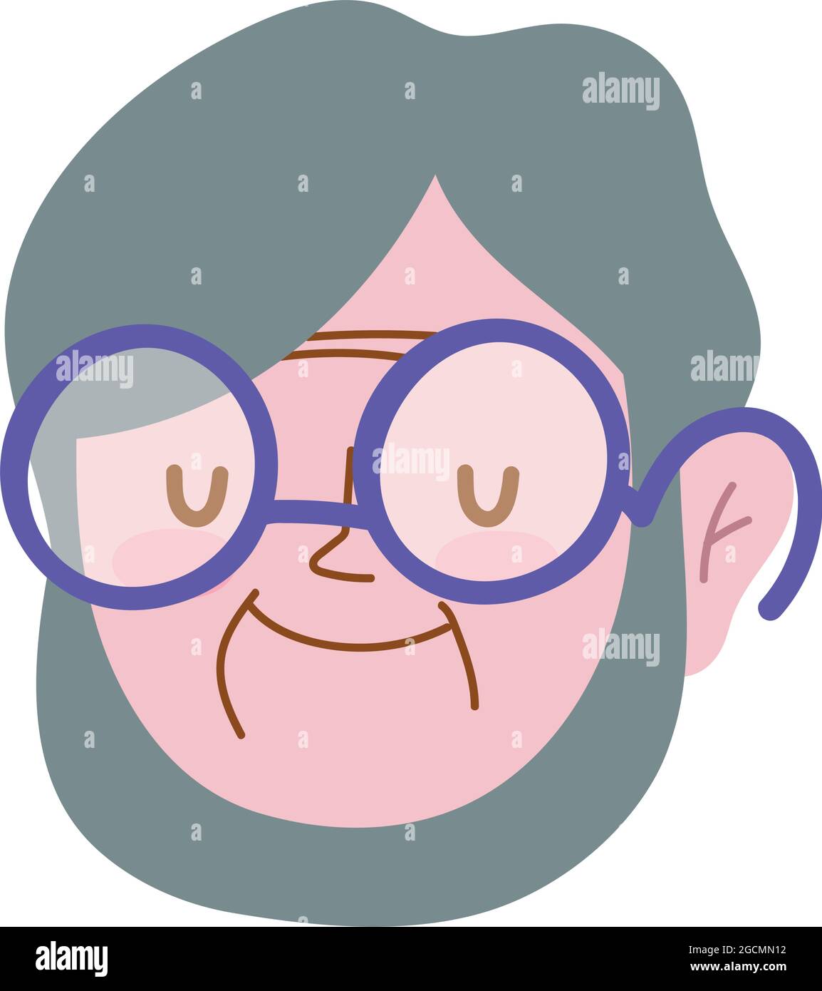 grandpa face cute Stock Vector Image & Art - Alamy