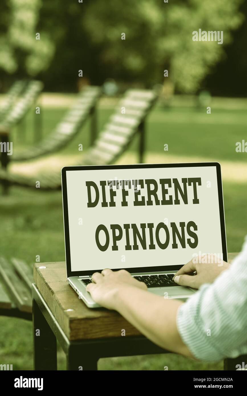 Inspiration showing sign Different Opinions. Business showcase a ...