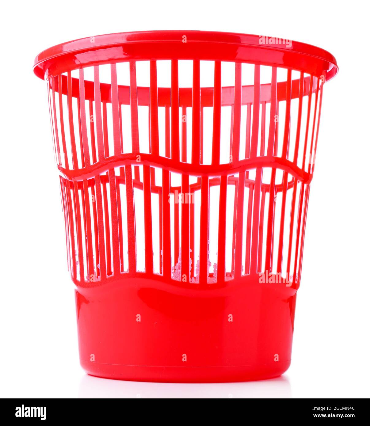Empty garbage bin, isolated on white Stock Photo - Alamy