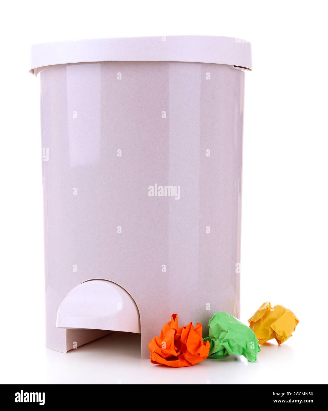 Garbage bin, isolated on white Stock Photo - Alamy