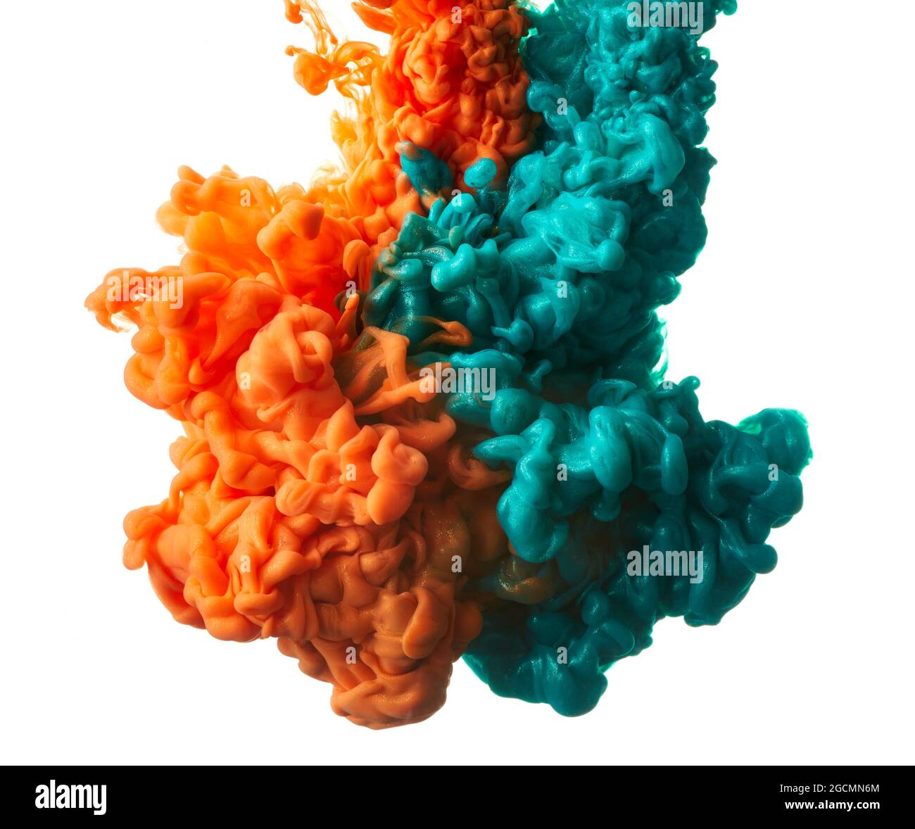 Ink drop in water isolated on white background Stock Photo - Alamy