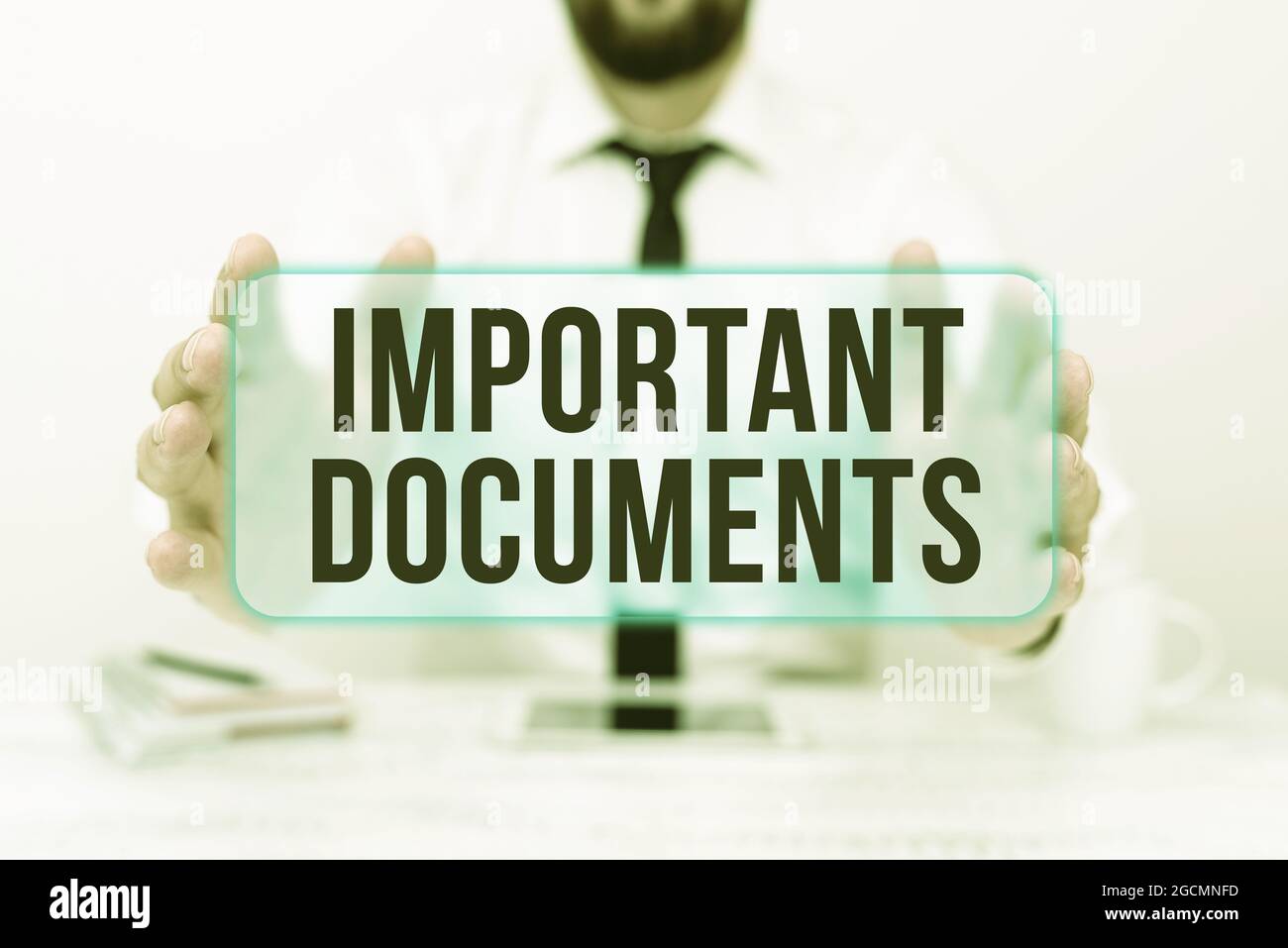 Conceptual caption Important Documents. Business showcase more official ...