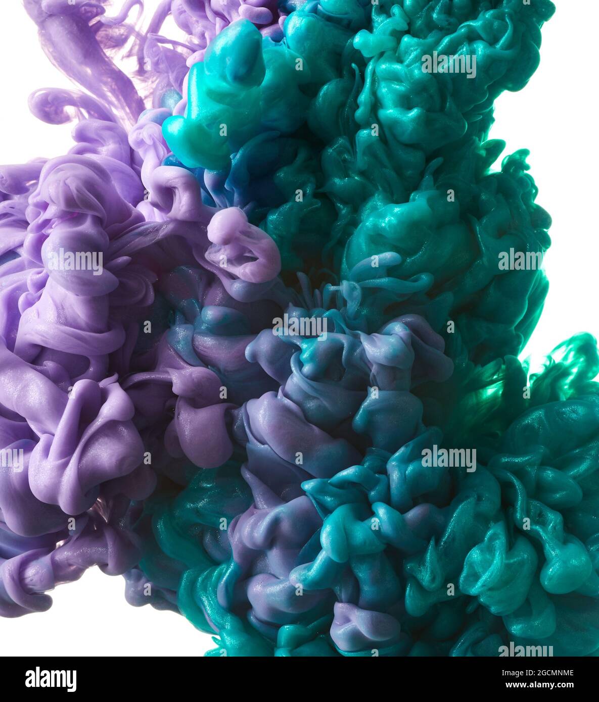 Ink in water isolated on white background Stock Photo - Alamy