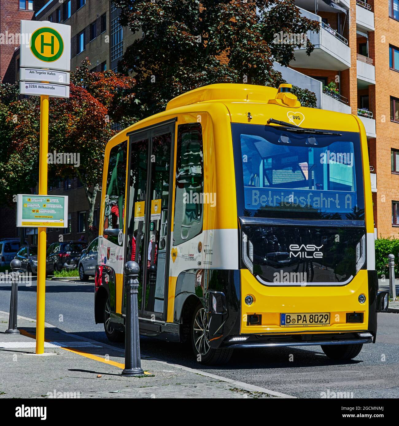 Berlin, Germany - May 31, 2021: Experimental self-driving minibus of ...