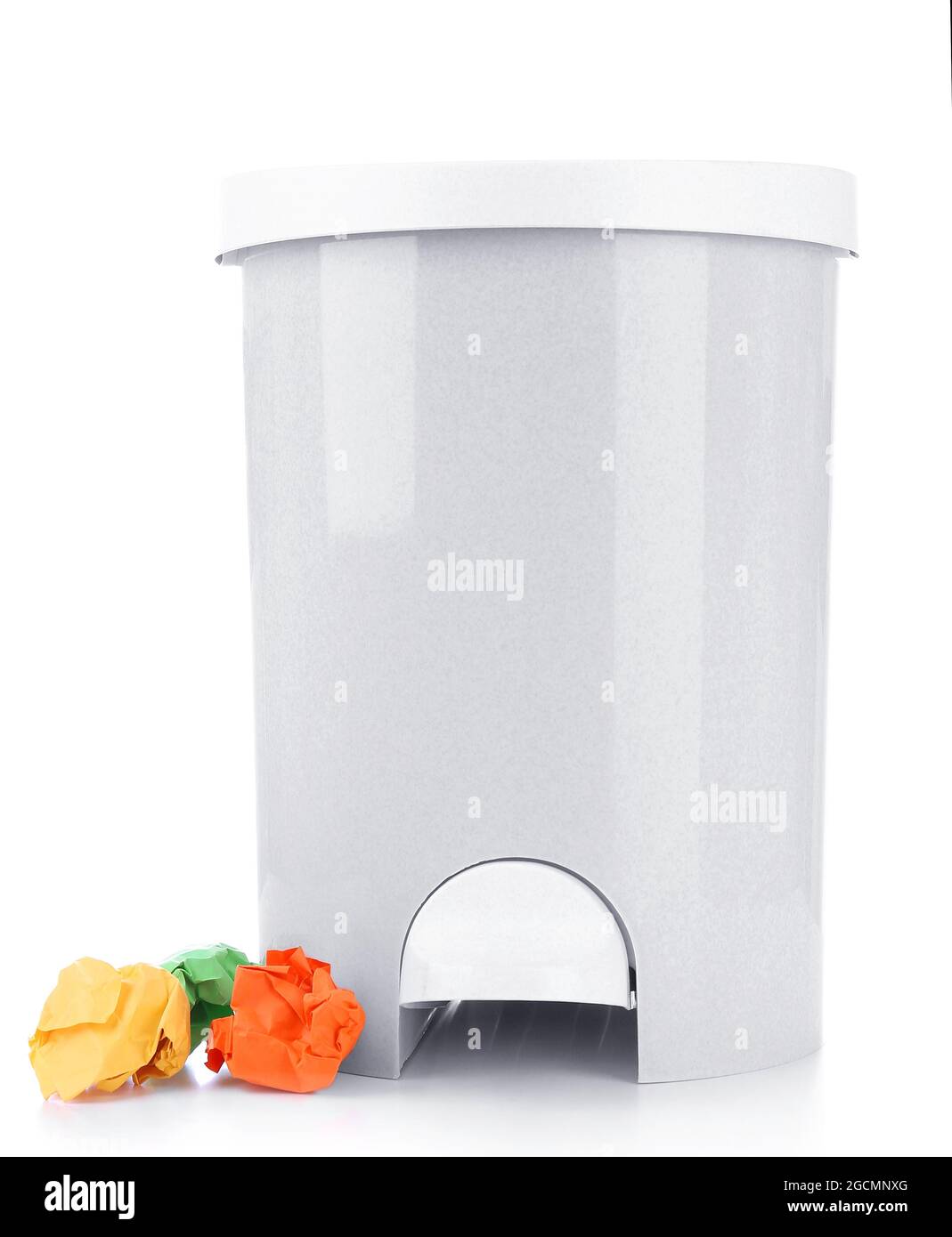 Garbage bin, isolated on white Stock Photo - Alamy